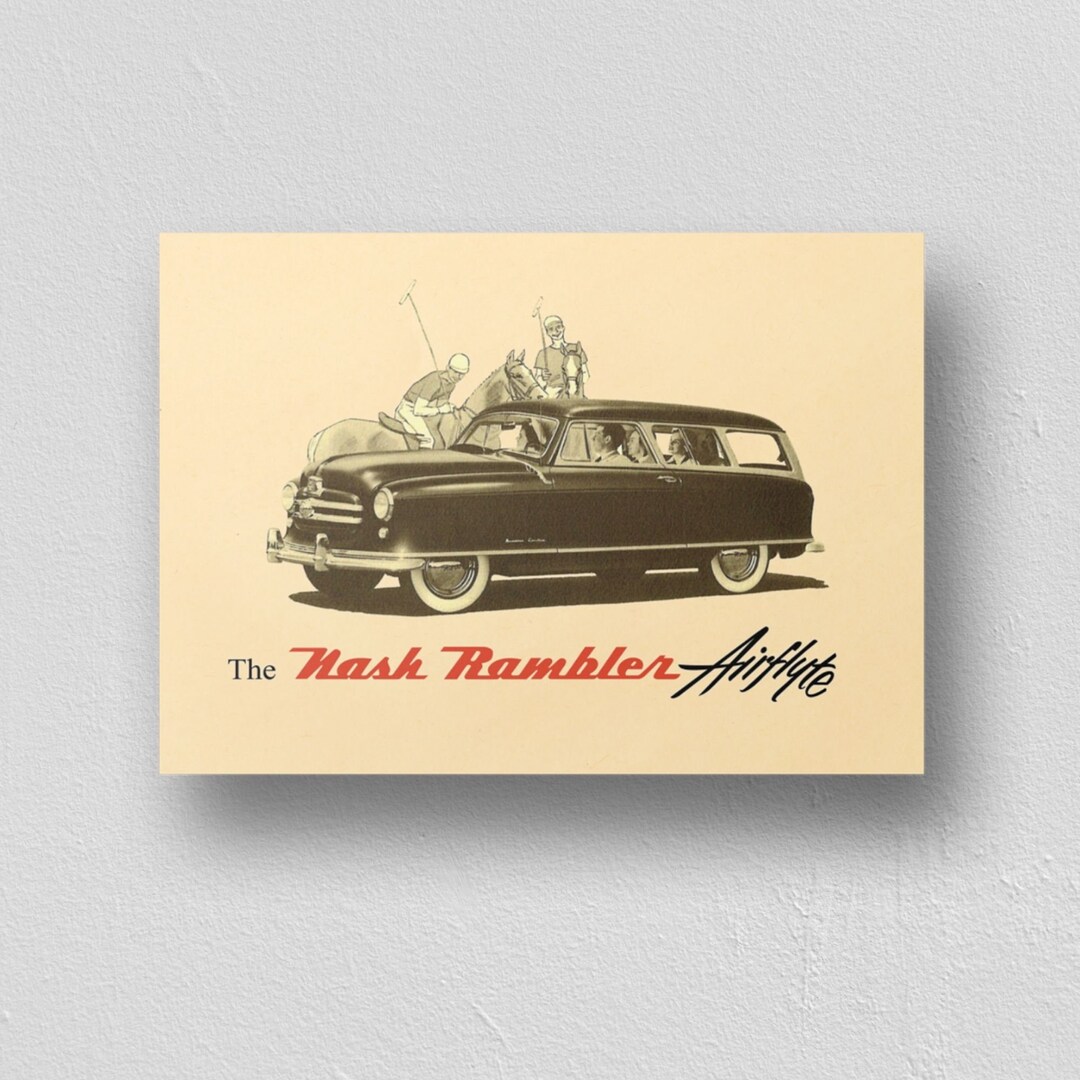 Nash Rambler Vintage Car Poster - Etsy