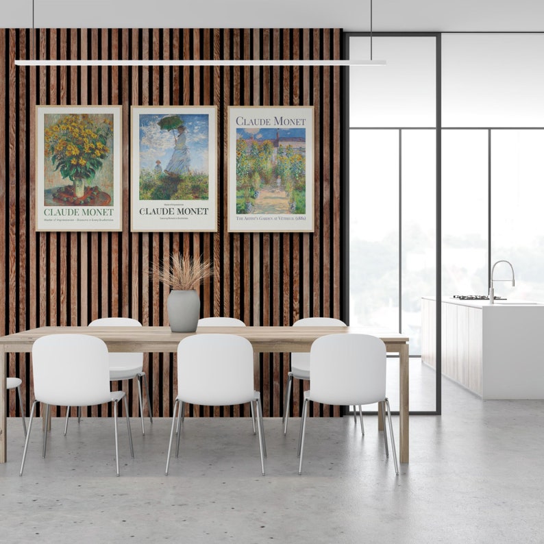 Claude Monet Impressionism Set: 3 Piece Wall Art Famous - Etsy