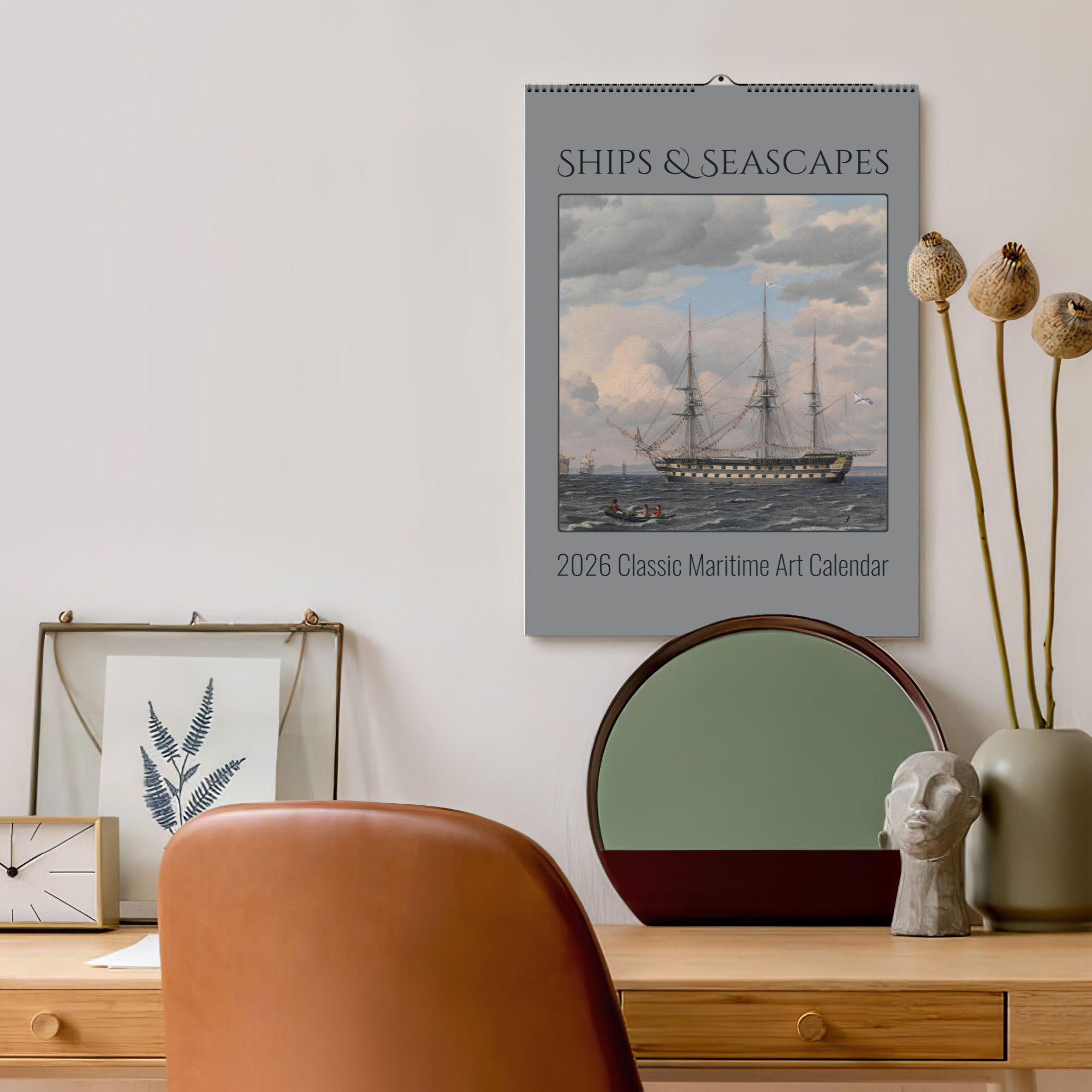 Maritime Calendar – Sailboat Painting, Nautical Decor, Semi-glossy ...