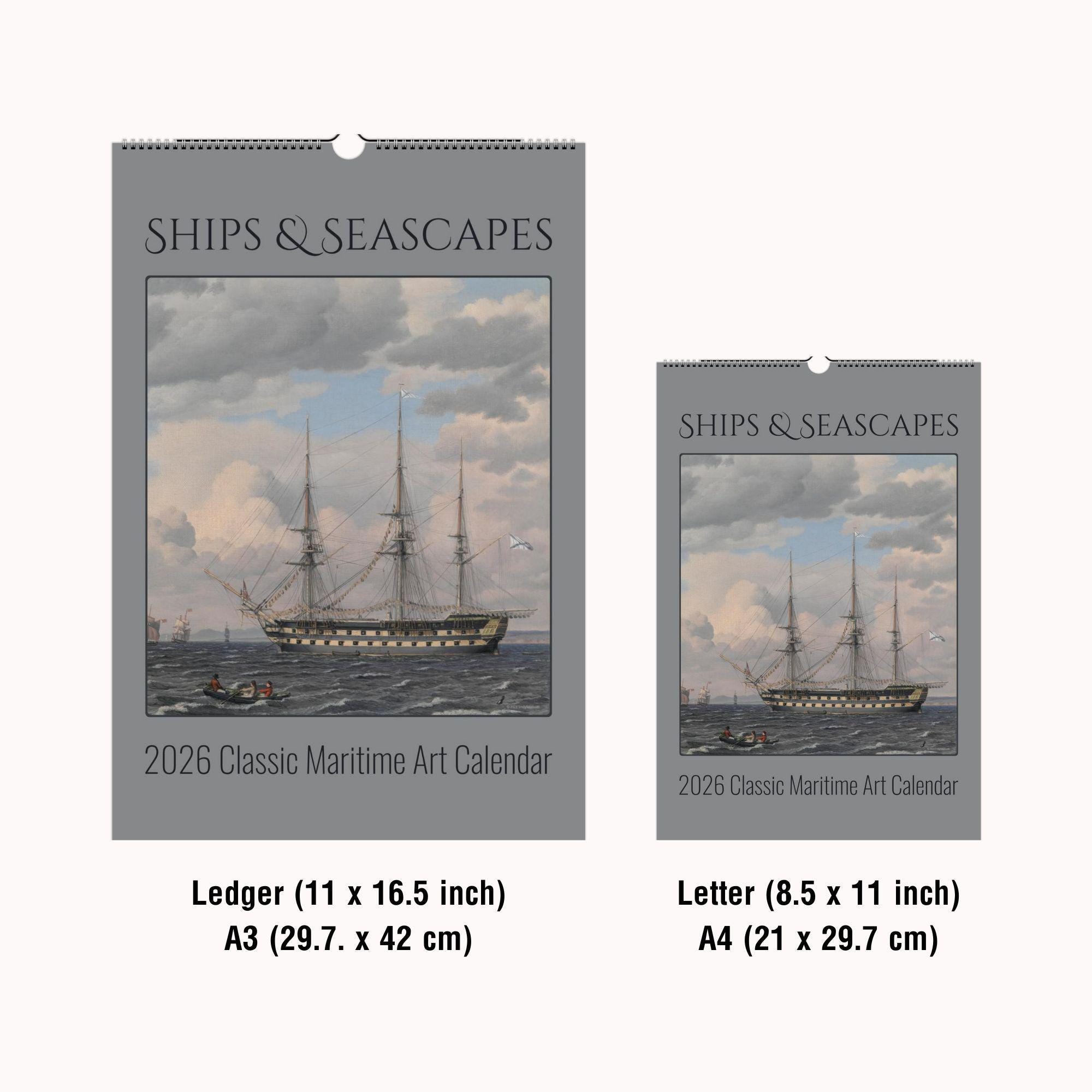 Maritime Calendar – Sailboat Painting, Nautical Decor, Semi-glossy ...