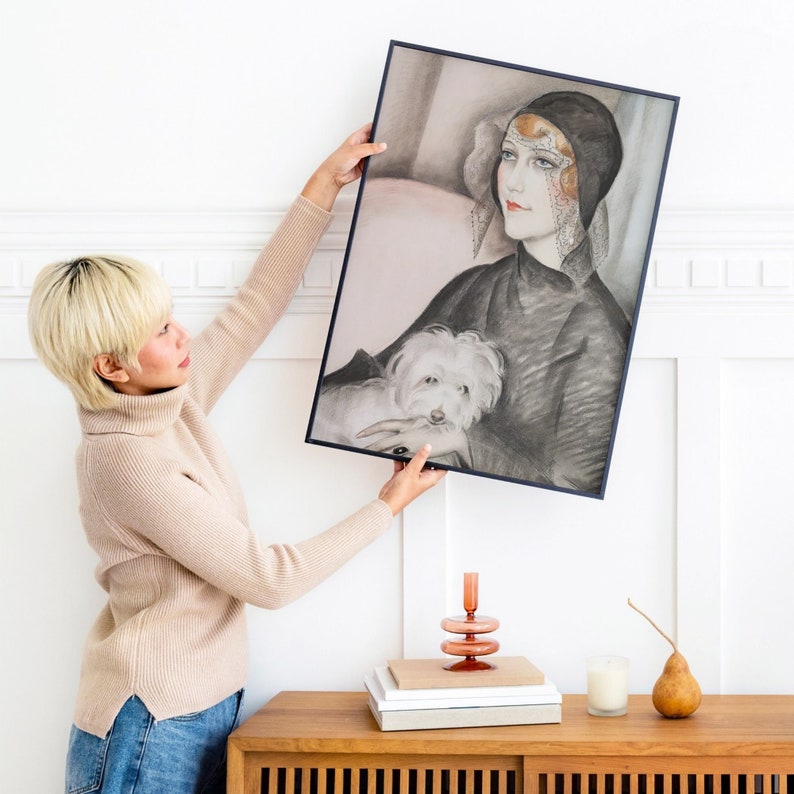 Gerda Wegener: Lady and Her Dog Art Nouveau Danish Style Gender ...