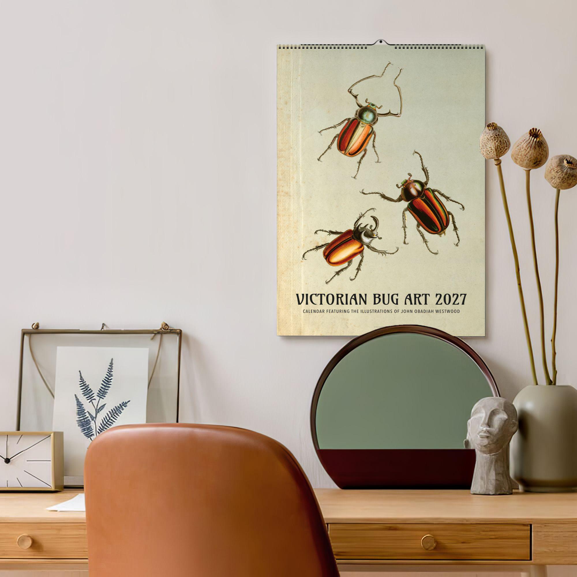 Victorian Bug Art Wall Calendar - Entomologist Gift, John Obadiah ...