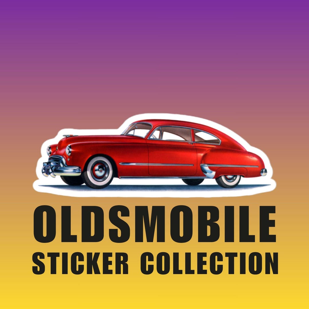1948 Oldsmobile Futuramic Sticker: Classic American Car Kiss-cut ...