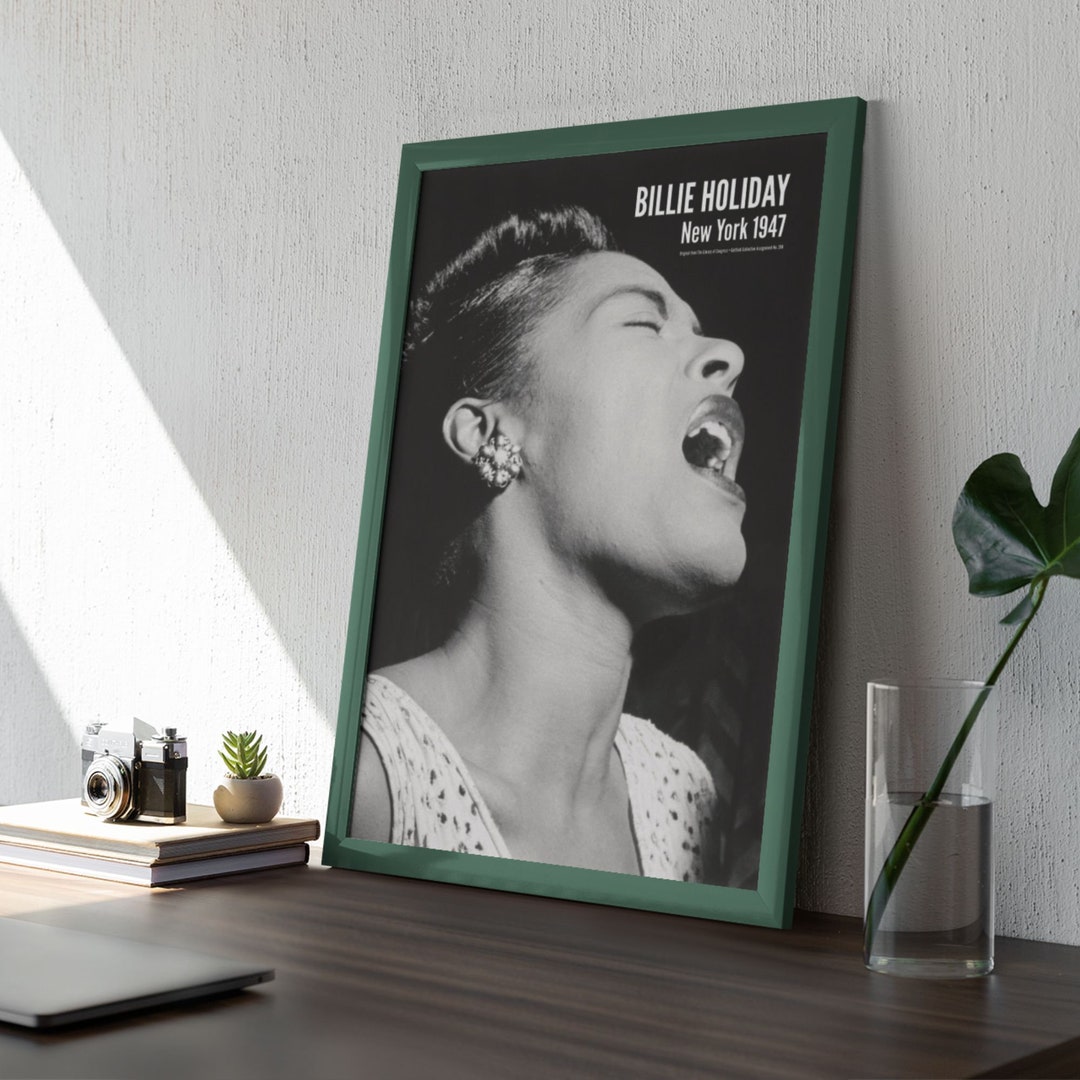 Billie Holiday Jazz Music Poster - New York Jazz, Downbeat Club, NYC ...