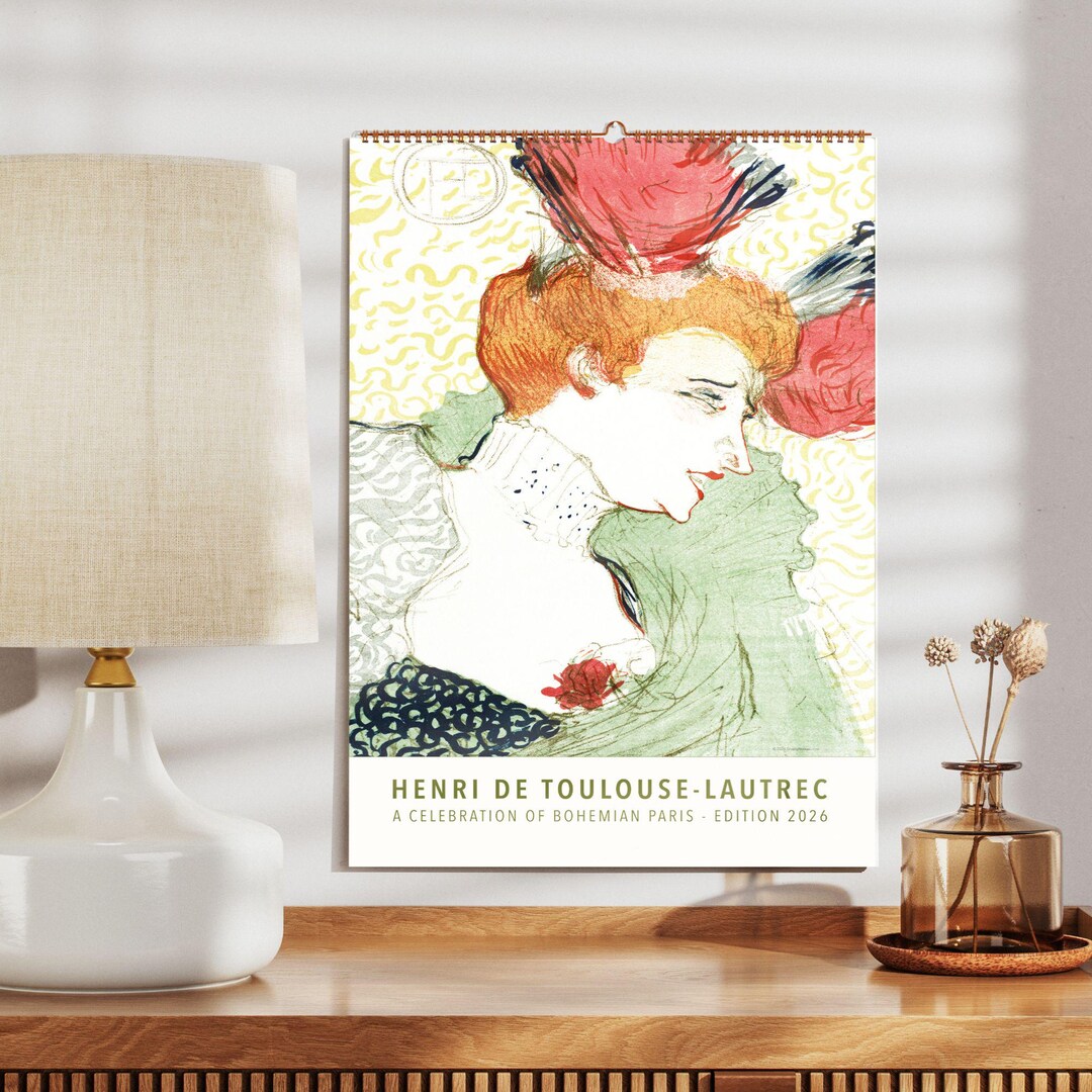 Henri De Toulouse-lautrec Wall Calendar | Iconic Art & Bohemian Paris ...