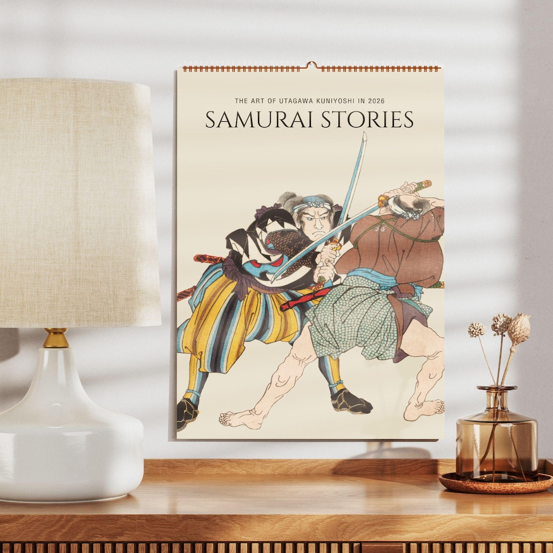 Japanese Calendar - Woodblock Print's of Utagawa Kuniyoshi, Samurai ...