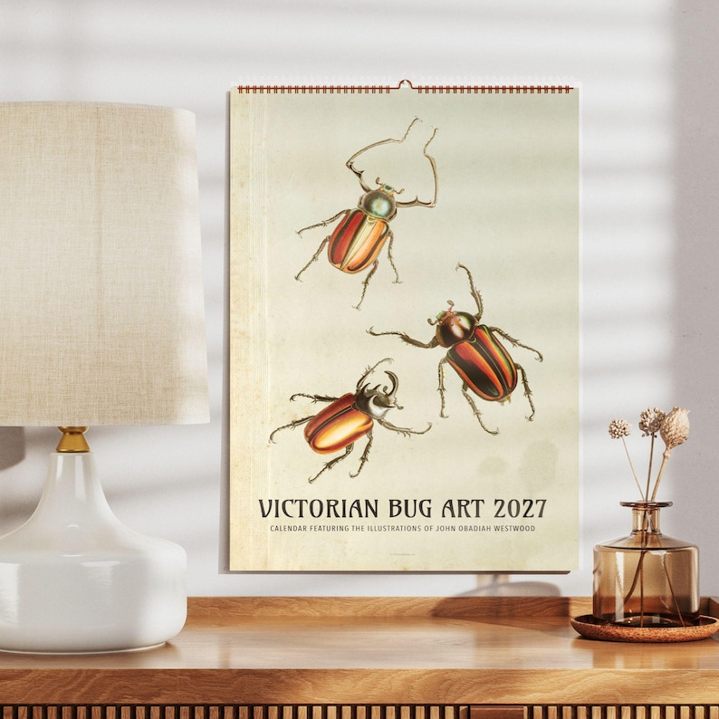 Victorian Bug Art Wall Calendar - Entomologist Gift, John Obadiah ...