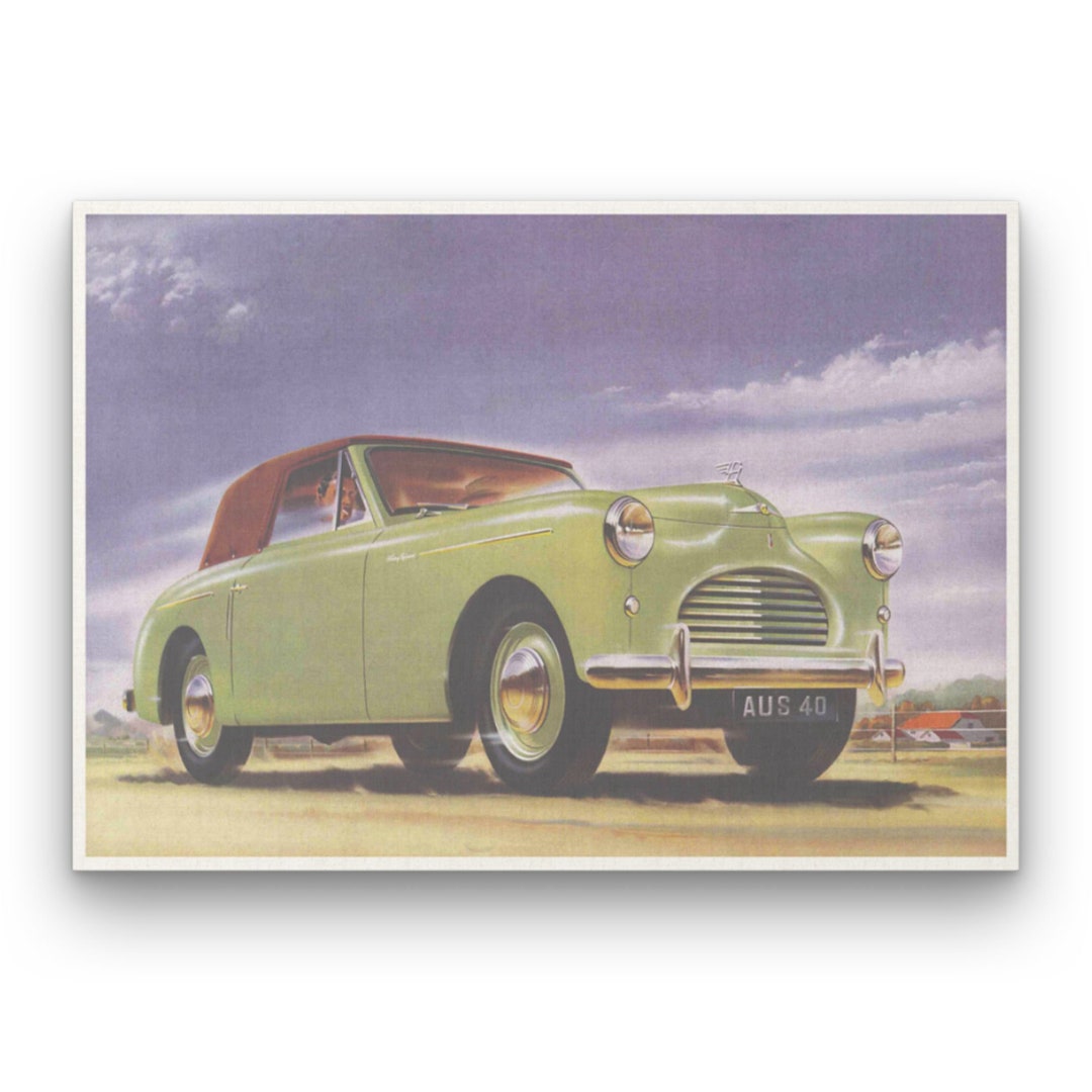 Austin A40 Sports Vintage Car Poster - Etsy