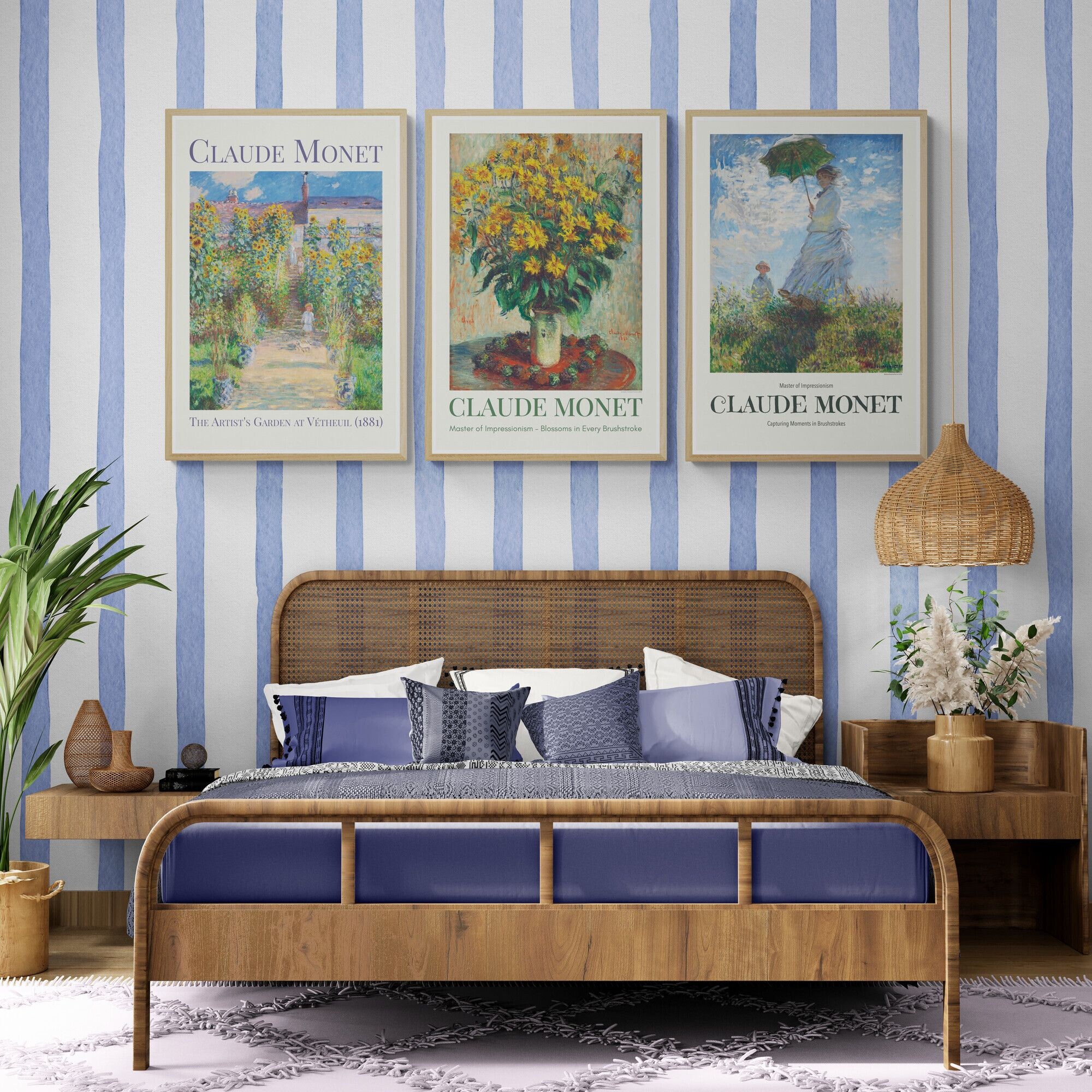 Claude Monet Impressionism Set: 3 Piece Wall Art Famous - Etsy