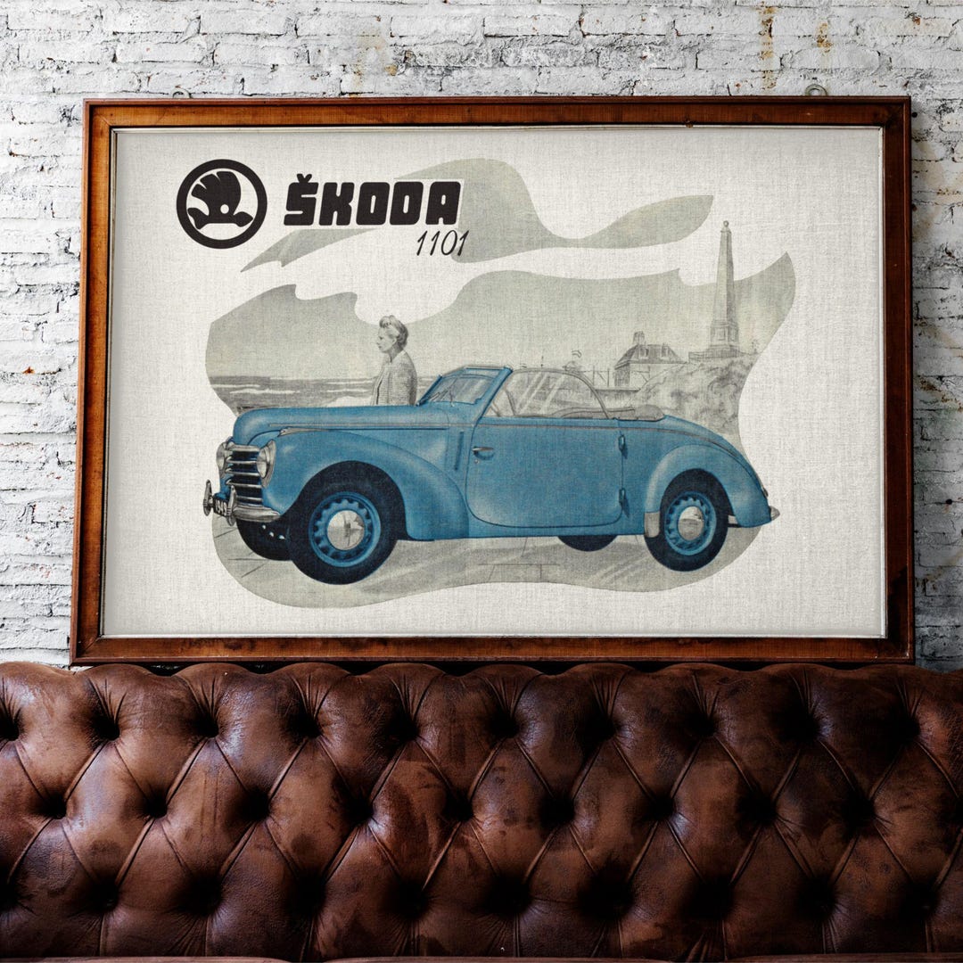 Skoda 1101 Art Print, Rare Classic Car Poster, Collector Gift - Etsy