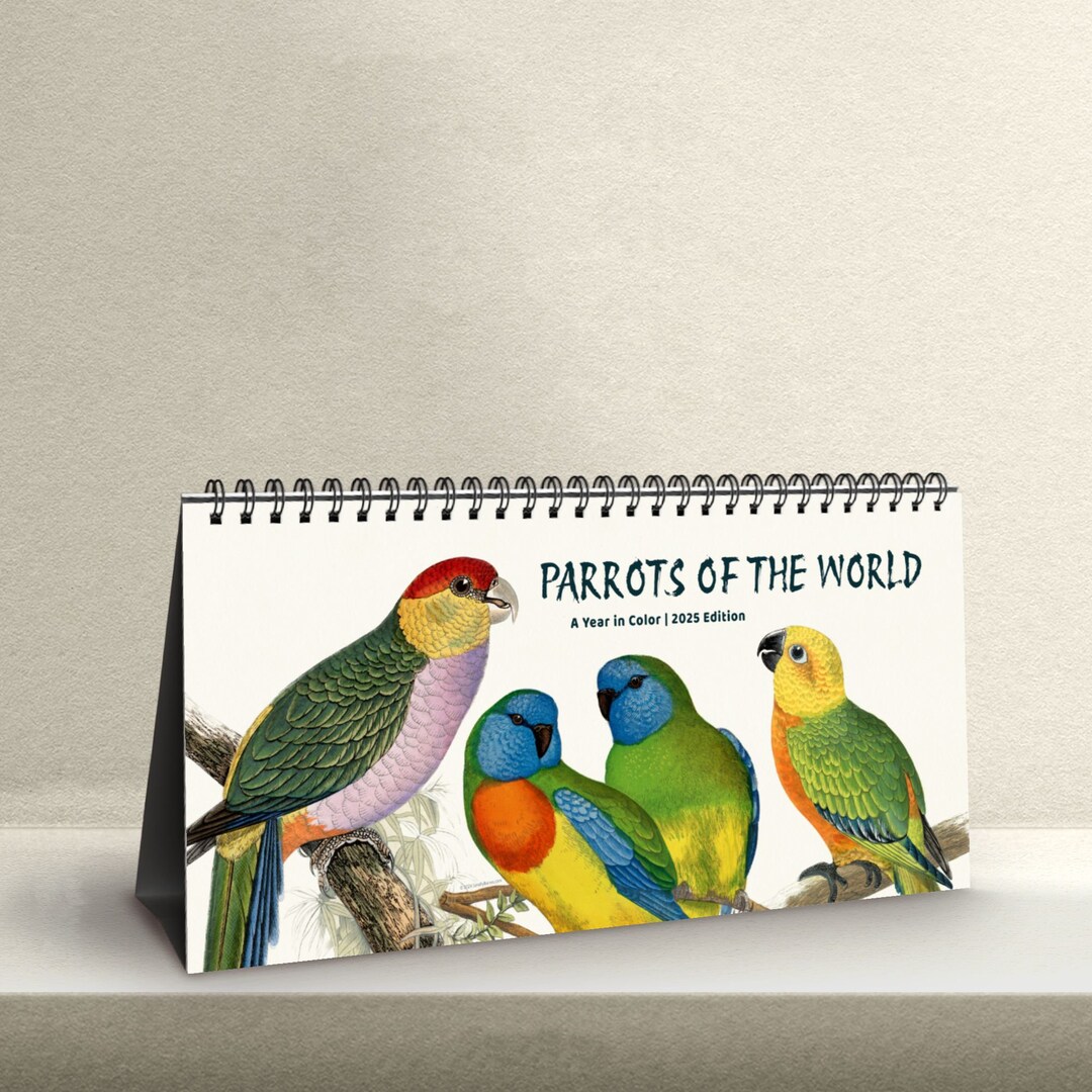 Victorian Parrots Desk Calendar | Natural History Illustrations ...
