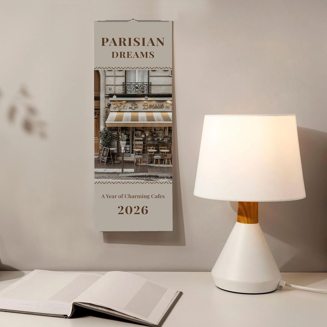 Parisian Dreams Wall Calendar – Paris Café Art, Eiffel Tower ...