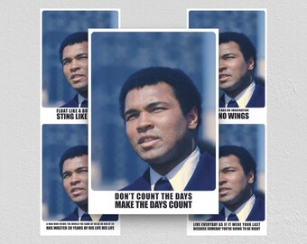 Muhammad Ali Poster , Black &white Poster, Quote Print, Inspirational ...