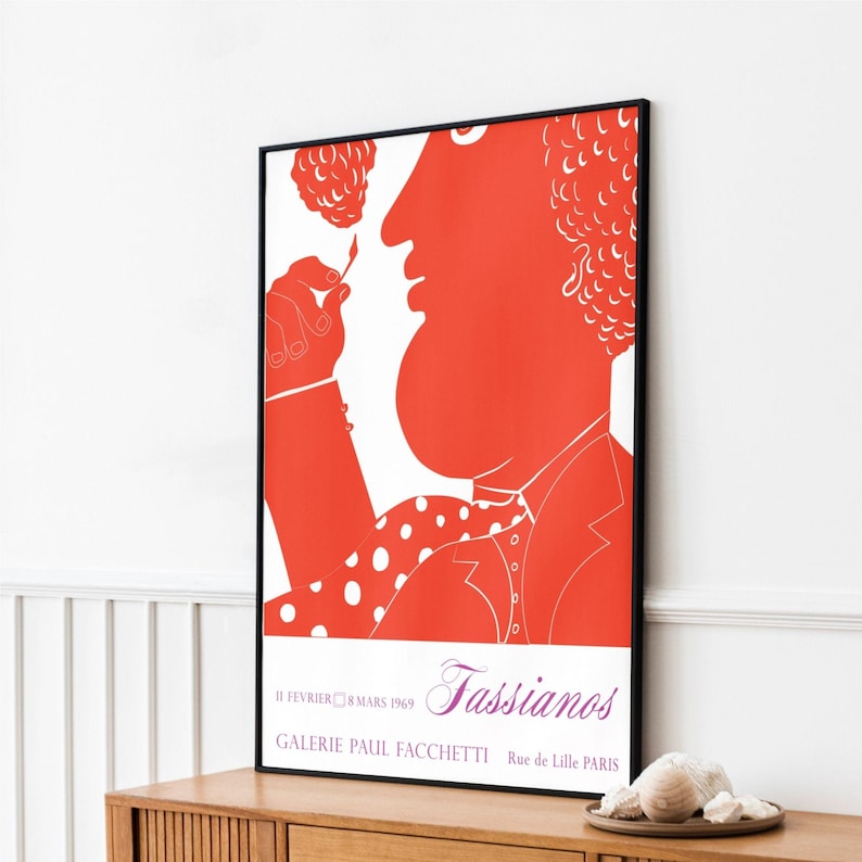 Alekos Fassianos Exhibition Poster - Galerie Paul Facchetti Paris 1969 ...