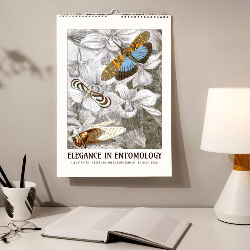 Insect Calendar - Plant and Insect Art by Jules Rothschild, Semi-glossy ...