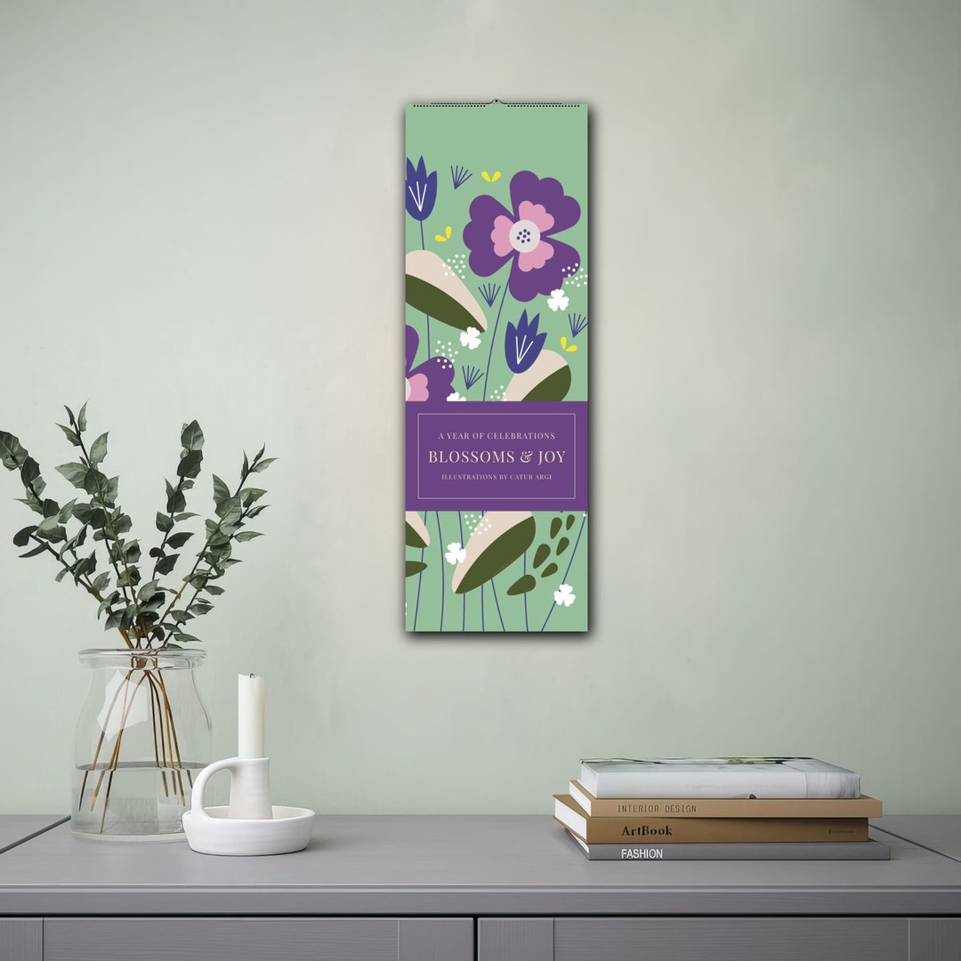 Floral Birthday Calendar - Botanical Garden, Floral Planner, Perfect ...