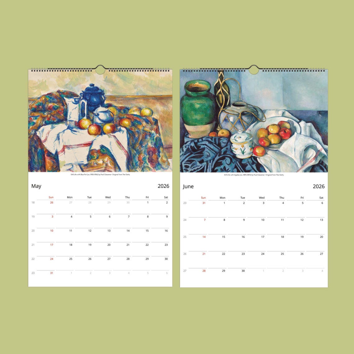 Paul Cézanne Wall Calendar - French Artist, Post-impressionist, Semi ...