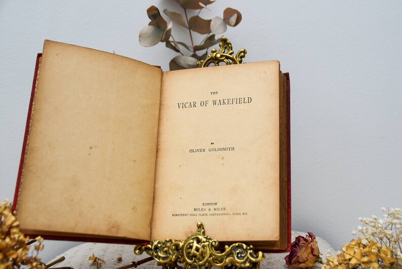 Beautiful and Very Rare Antique Book the Vicar of Wakefield Oliver ...