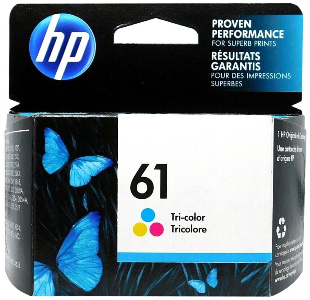 Genuine Hp 61 Tri-color Ink Cartridge CH562WN Factory Sealed Original ...