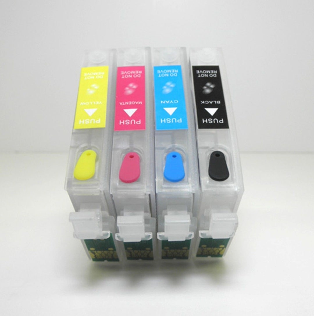 4 Pack Empty T127 127 Ink With Chips for Workforce 545 60 630 633 635 ...