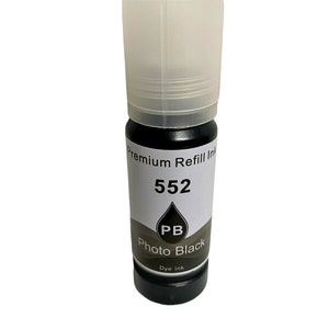 Refill Ink Bottles Replacements for Epson 552 Ink Bottles T552 Black ...