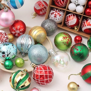 Christmas Tree Ornaments Balls Decoration Hanging Bauble Pendant Xmas ...