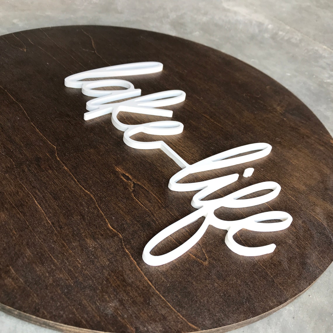 24 Lake Life Sign, Life is Better at the Lake Sign, Stained Wood Lake ...