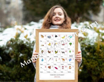 YORUBA Alphabet CHART With Words and English Translations - Etsy UK