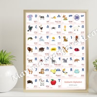 Ethiopian Alphabet Poster: Amharic, Geez, Habesha Home Decor - Etsy UK