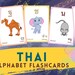 THAI Alphabet FLASHCARD With Picture, Learning THAI, Thai Letter ...