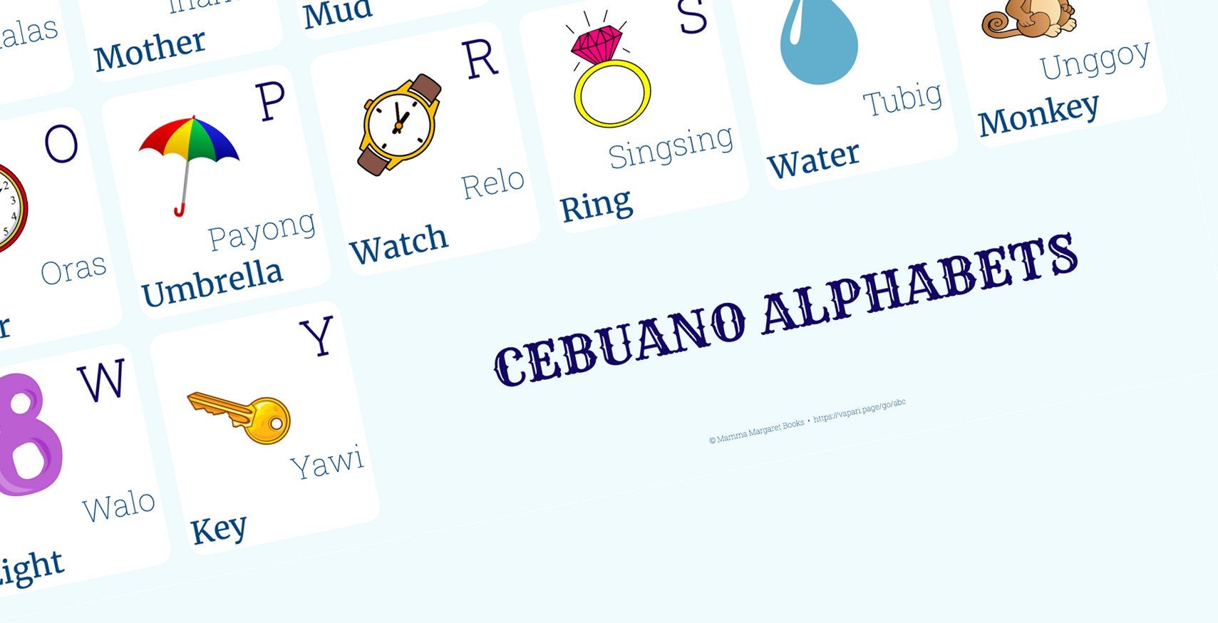 BISAYA CEBUANO Alphabet CHART With Words and English Translations ...