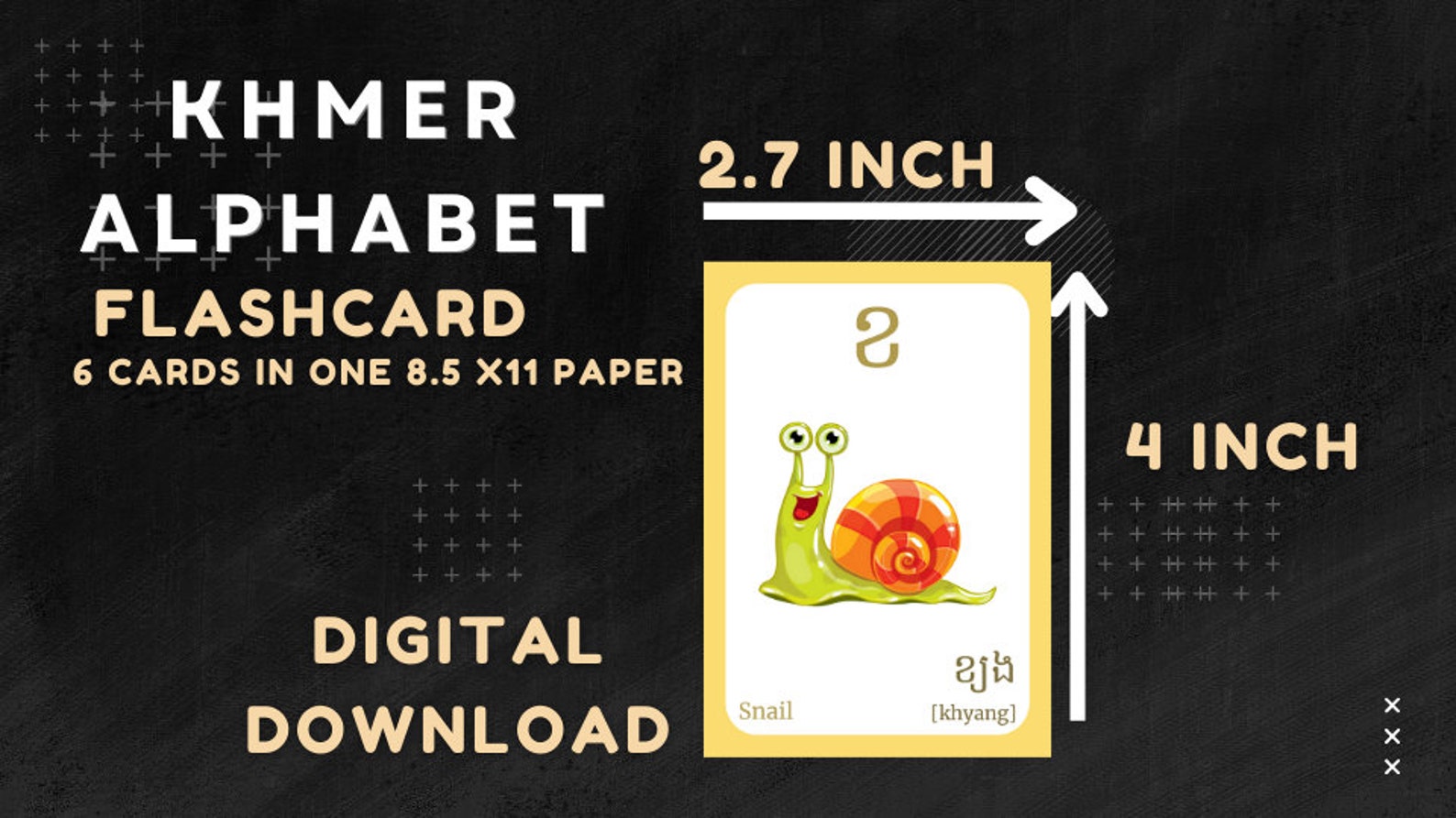 KHMER Alphabet FLASHCARD With Picture, Learning Khmer, Khmer Letter ...