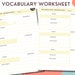 VOCABULARY WORKSHEET and Tracker List Printable, Perfect Language ...