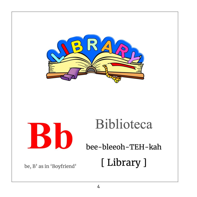 Spanish Alphabet Picture Book Alfabeto Español SPANISH - Etsy