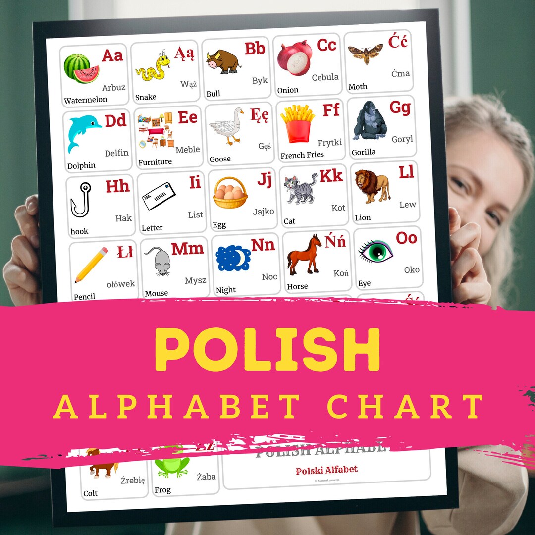 POLISH Alphabet CHART With Words and English Translations - Etsy Singapore