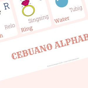 BISAYA (CEBUANO) Alphabet CHART With Words and English Translations ...