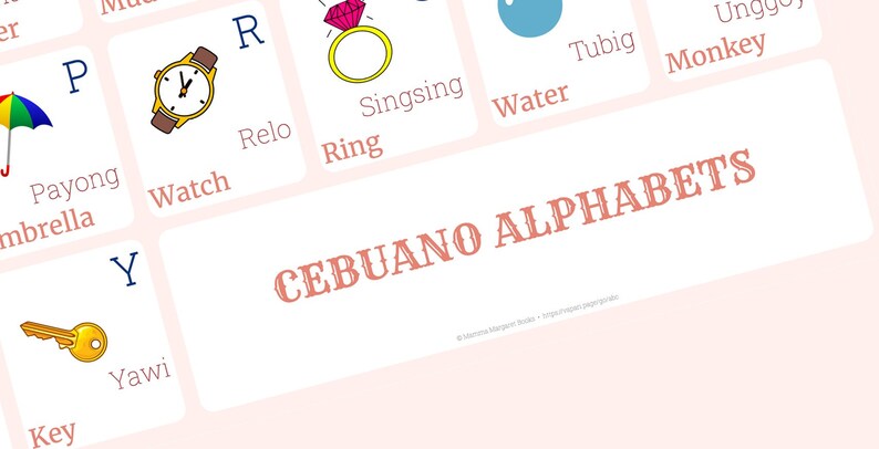BISAYA CEBUANO Alphabet CHART With Words and English Translations ...