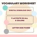 VOCABULARY WORKSHEET and Tracker List Printable, Perfect Language ...