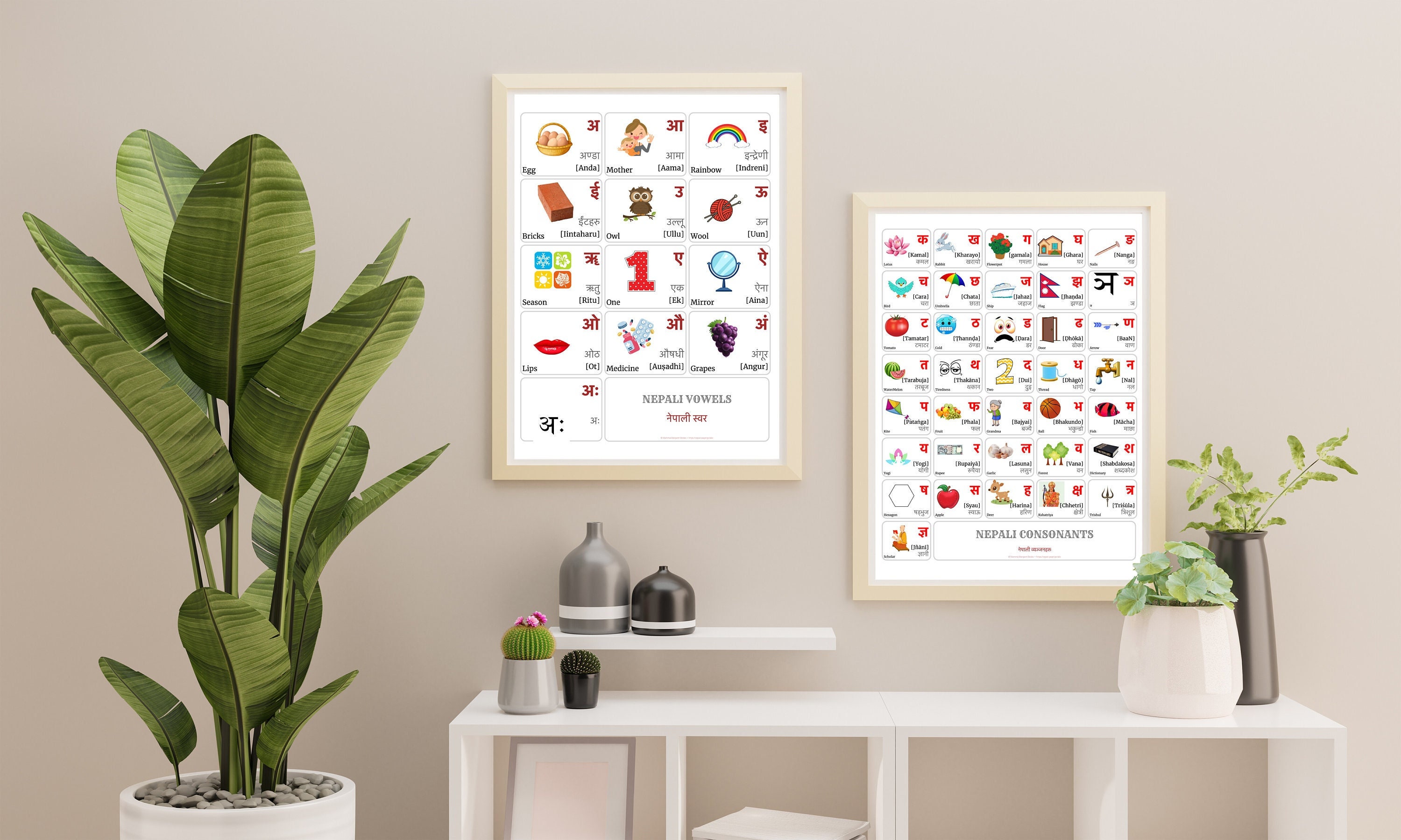NEPALI Alphabet CHART, NEPALI Vowels and Nepali Consonants Chart With ...