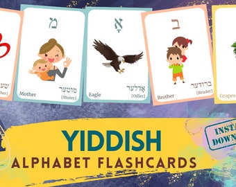 Yiddish Flashcards - Etsy