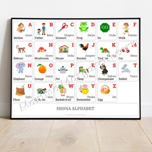 SHONA Alphabet CHART With Words and English Translations - Etsy Canada