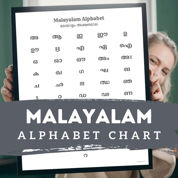 Malayalam Alphabet - Etsy