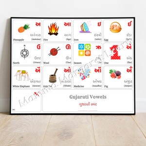 GUJARATI Alphabet CHART, GUJARATI Vowels and Gujarati Consonants Chart ...