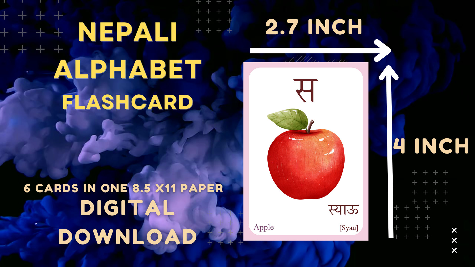 Nepali Alphabet FLASHCARD - Both Vowels and Consonants, Learning Nepali ...