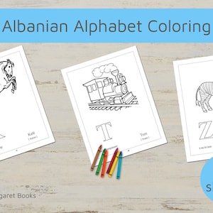Albanian Alphabet Coloring Pages 36 Pages, Printable Albanian Alphabet ...