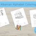 Albanian Alphabet Coloring Pages 36 Pages, Printable Albanian Alphabet ...