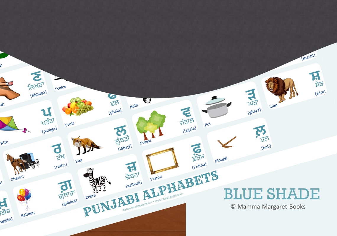 PUNJABI Alphabet CHART gurmukhi Alphabet Printable Art - Etsy