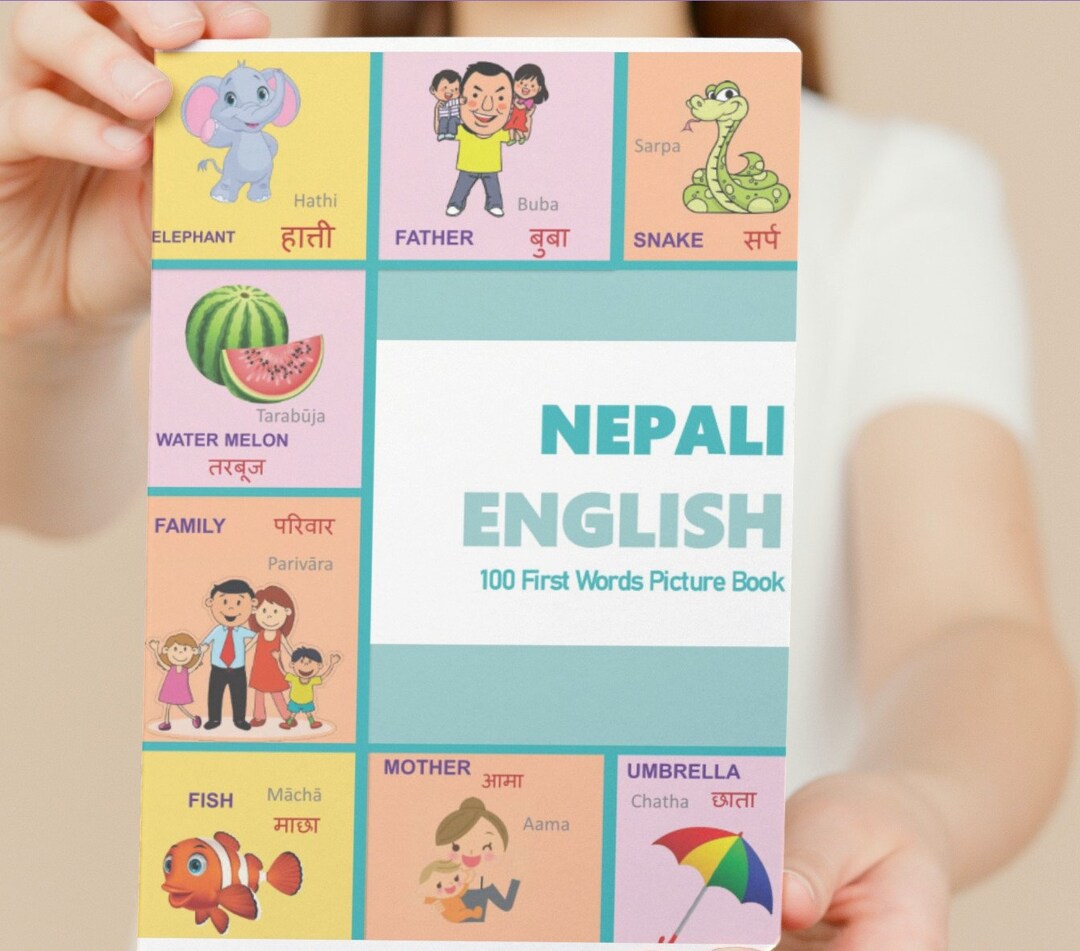 Nepali Alphabet Books Nepali English First 100 Words, Alphabet Picture ...