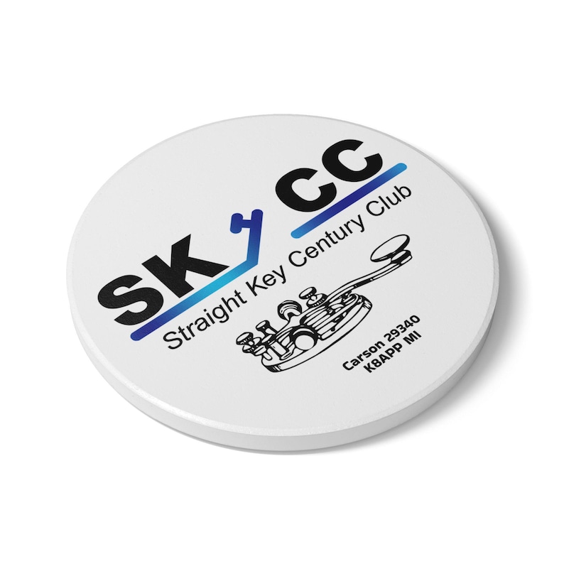 Personalized SKCC Coaster - Straight Key Century Club, Ham Radio ...