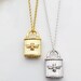 Sterling Silver or 18ct Yellow Gold Plated Bee Padlock Necklace - Etsy